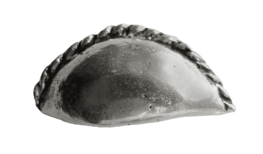 Cornish Pasty Large Traditional Pewter Pin Badge - Hand Made in Cornwall