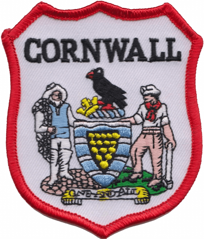 Cornwall Crest Embroidered Patch a269
