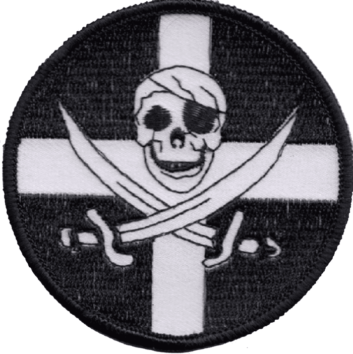 Cornwall Pirate Flag Embroidered Patch