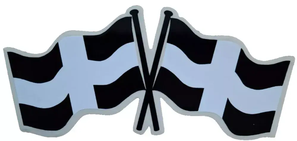Cornwall St Piran s Flag Window Bumper Sticker