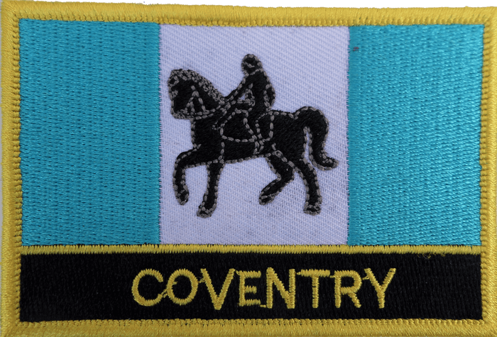 Coventry Flag Embroidered Rectangular Patch