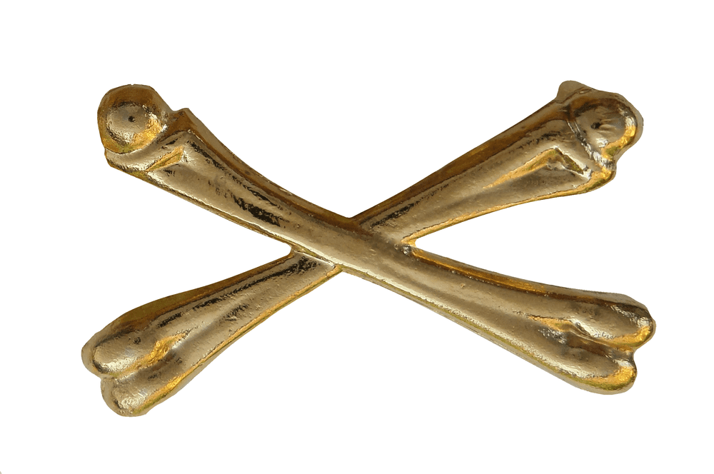 Crossbones Gilded Orange Order Symbol For Collarette - WG031