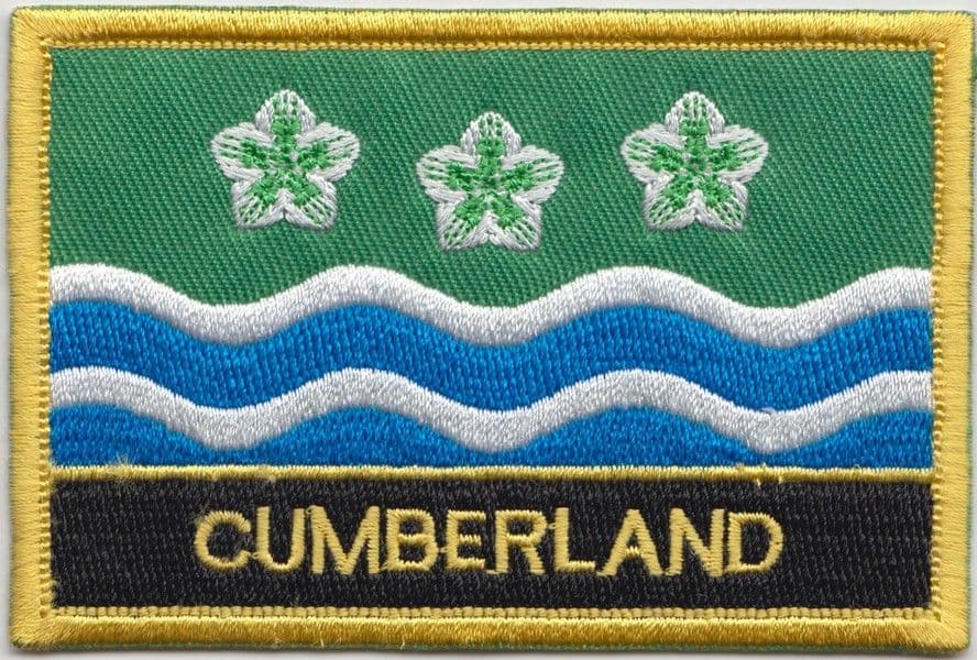 Cumberland Flag Embroidered Rectangular Patch