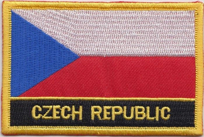 Czech Republic Embroidered Rectangular Patch