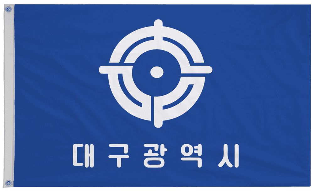 Daegu Metropolitan City 1977 to 1996 South Korea Flag with Eyelets