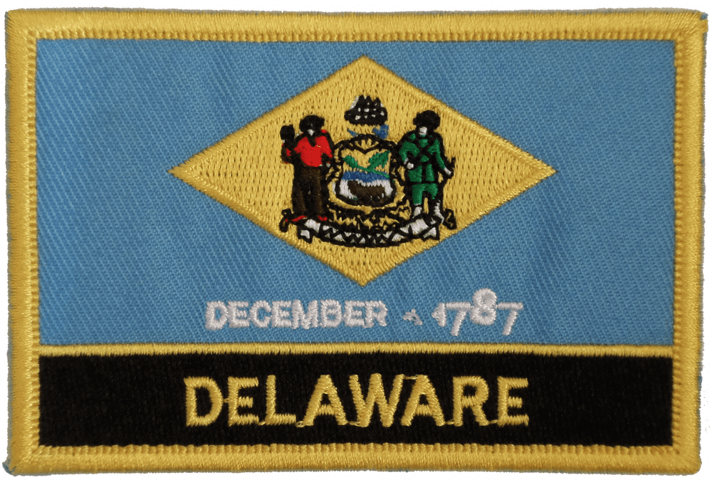 Delaware Embroidered Rectangular Patch