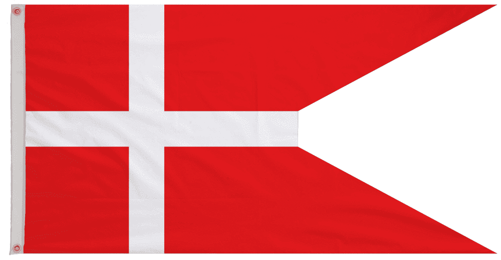 Denmark State Flag with Eyelets