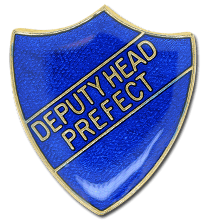 Deputy Head Prefect Blue Shield Pin Badge