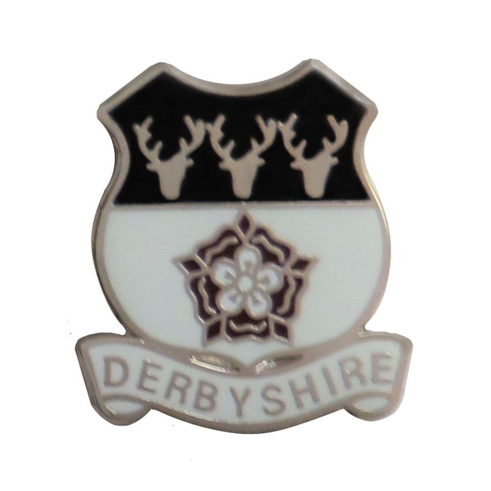 Derbyshire Crest Pin Badge