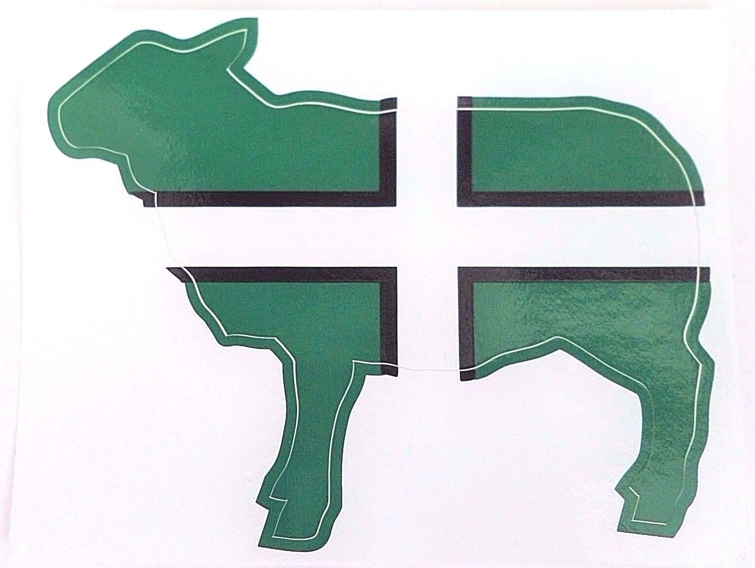 Devon Flag Sheep External Car Window Bumper Sticker Made and Sold in Devon