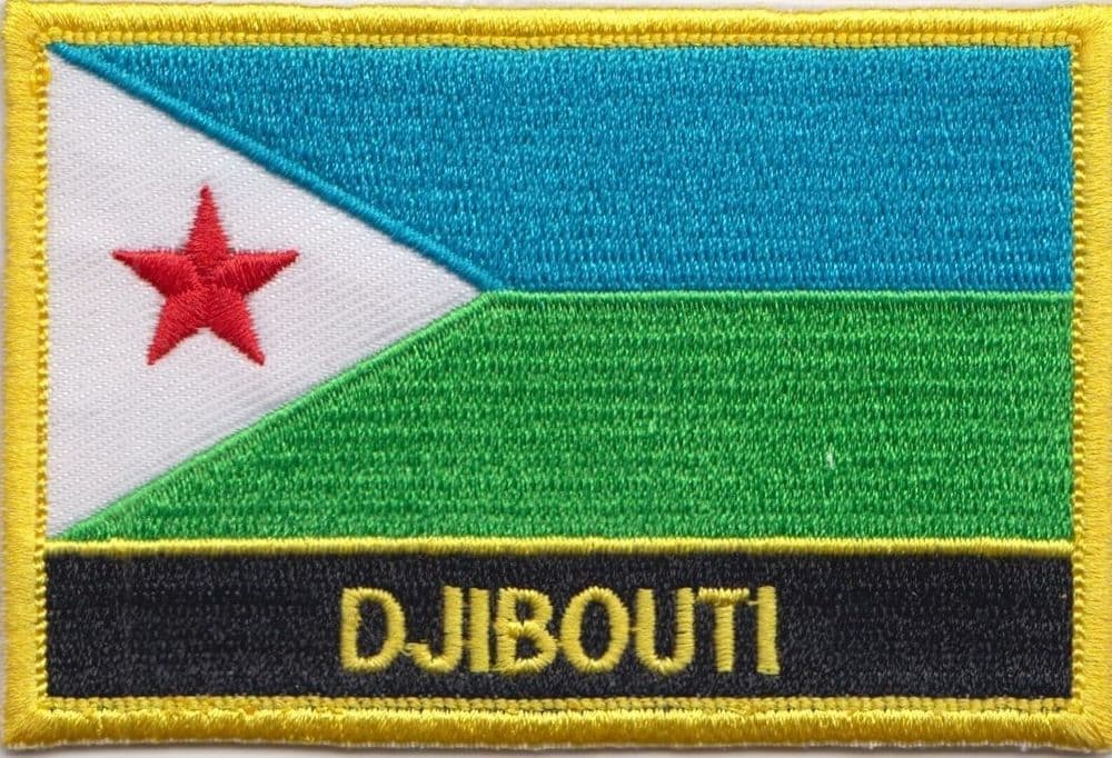 Djibouti Embroidered Rectangular Patch