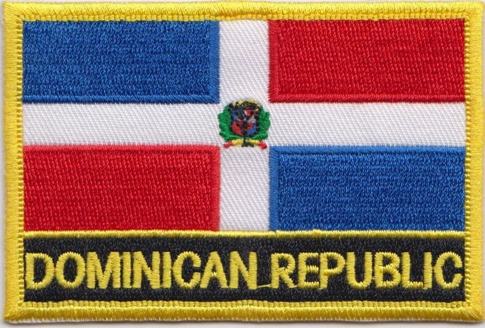 Dominican Republic Embroidered Rectangular Patch