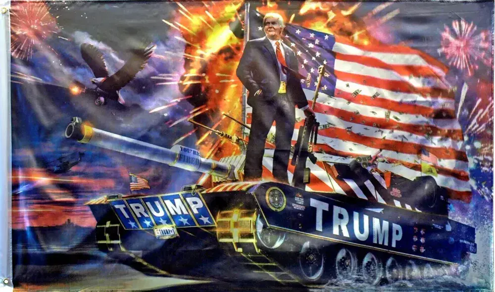 Donald Trump Tank Commander Polyester 5 x3 Flag