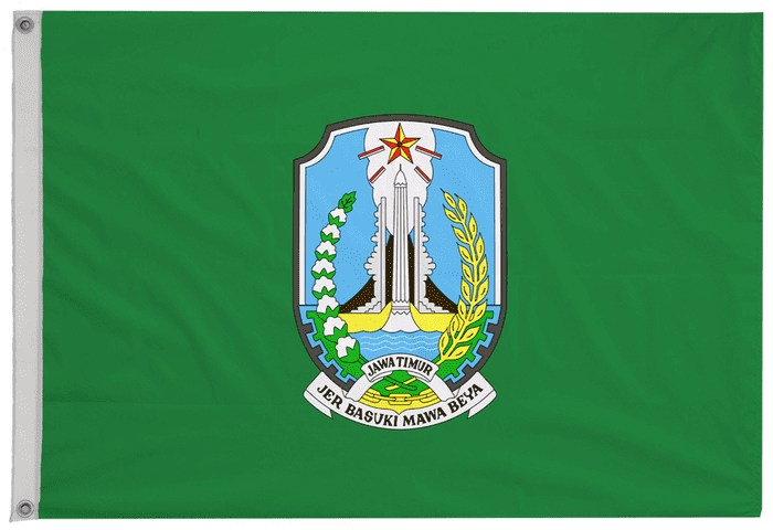 East Java Province Indonesia Flag with Eyelets