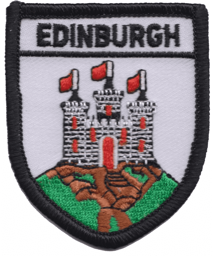 Edinburgh Flag Shield Embroidered Patch a063b