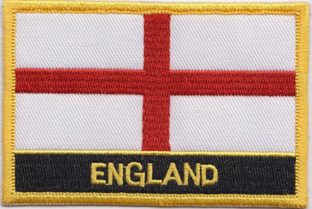 England Embroidered Rectangular Patch