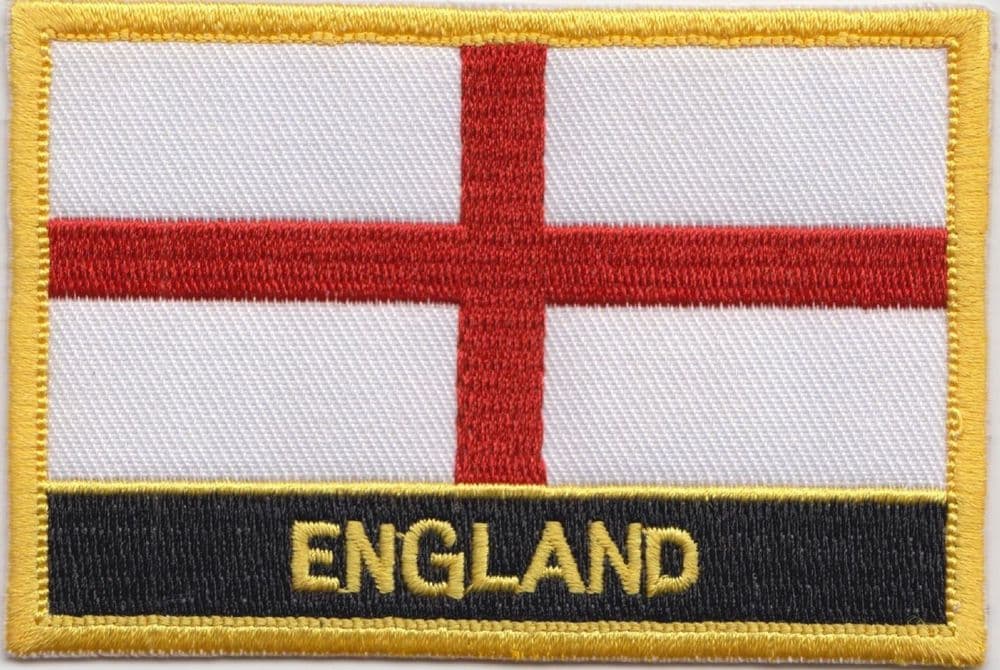 England Embroidered Rectangular Patch