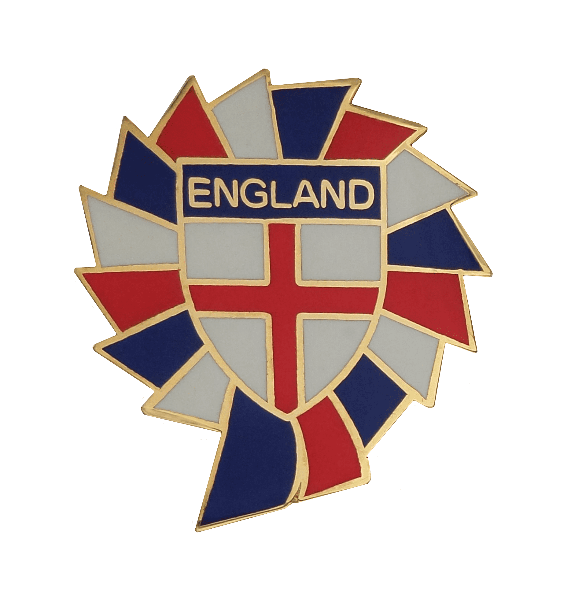 England Retro Rosette Pin Badge