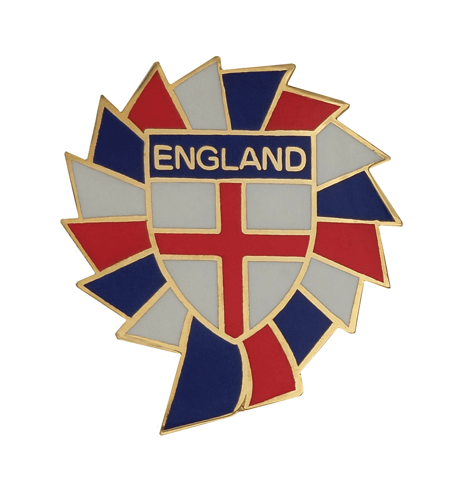 England Retro Rosette Pin Badge