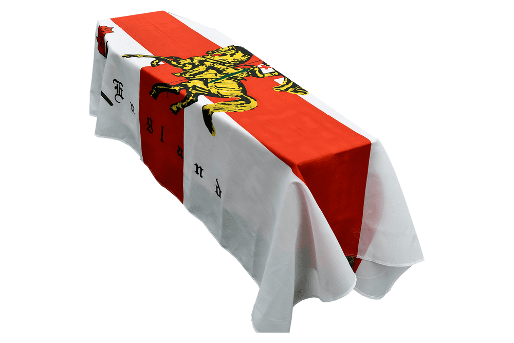ENGLAND ROSE FLAG COFFIN DRAPE
