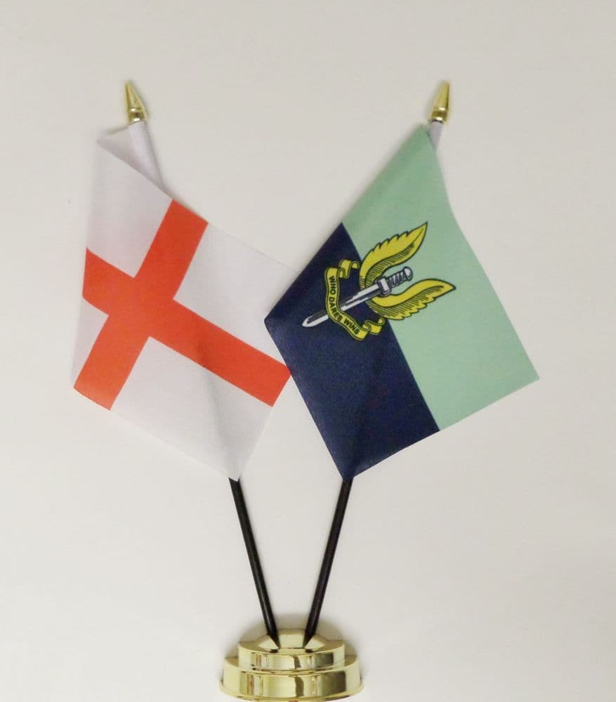 England & Special Air Service SAS Blue Friendship Table Flag