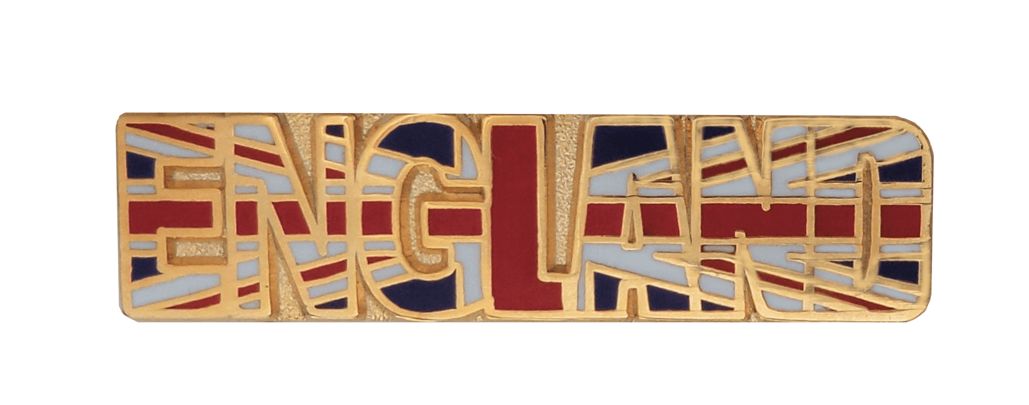 England Union Jack Letters Pin Badge