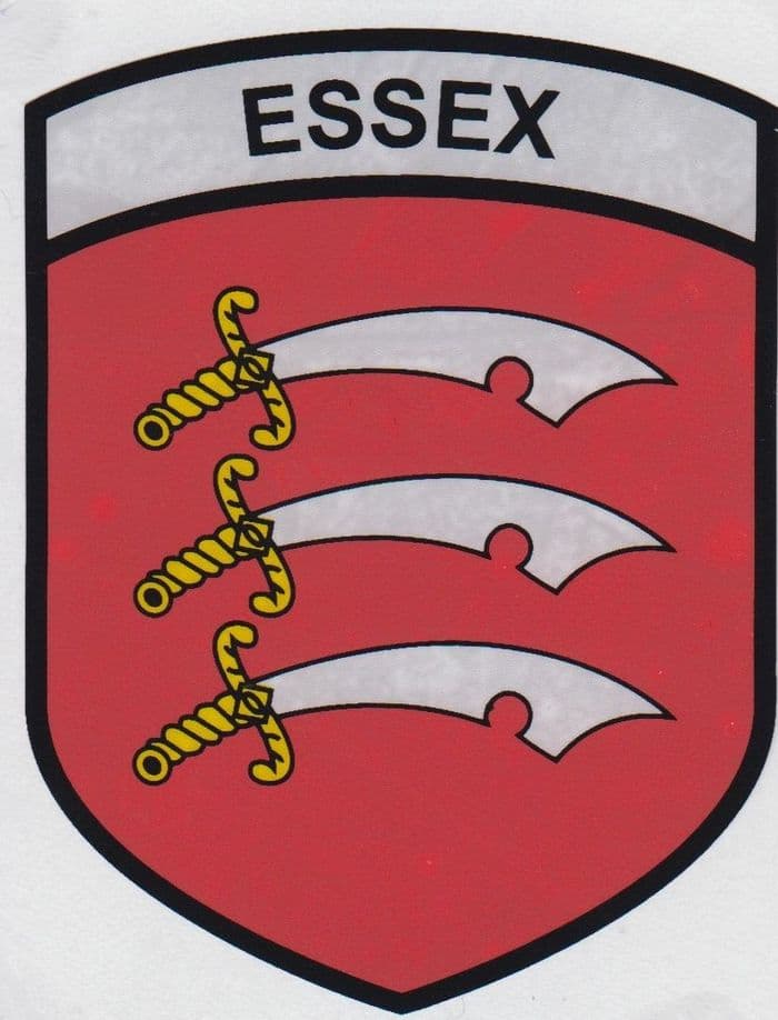 Essex County Flag Car Sticker - Shield Self Cling