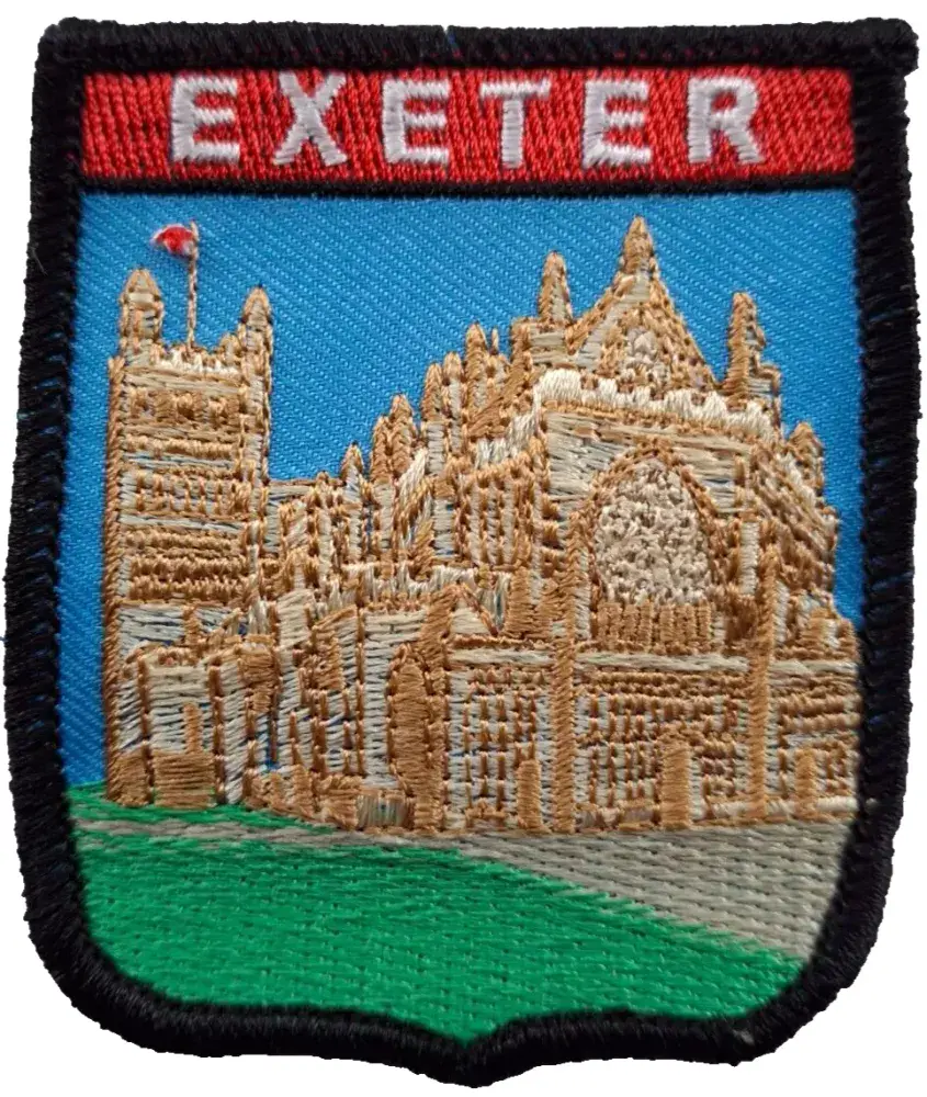 Exeter Cathedral Devon Embroidered Badge
