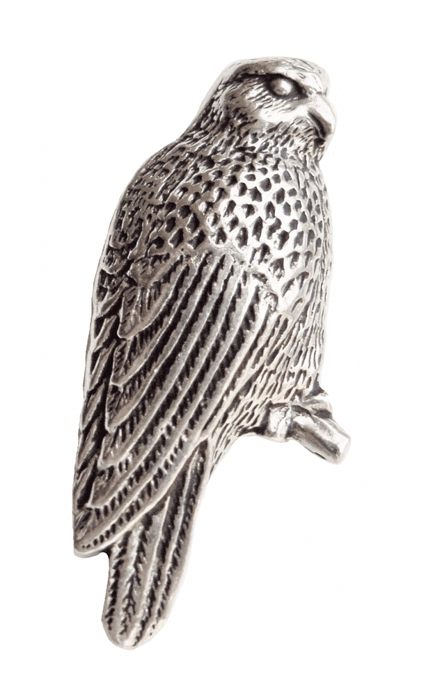 Falcon Pewter Pin Badge - Hand Made in Cornwall