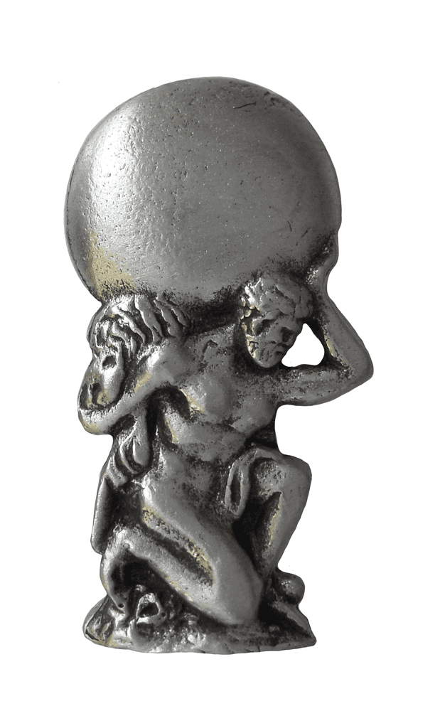 Farnese Atlas Pewter Pin Badge