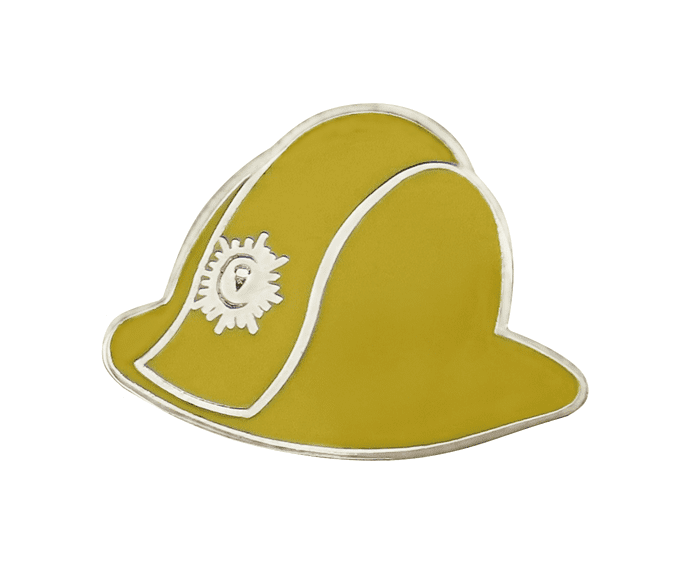 Fireman Firefighter Structural Metro Helmet Pin Badge