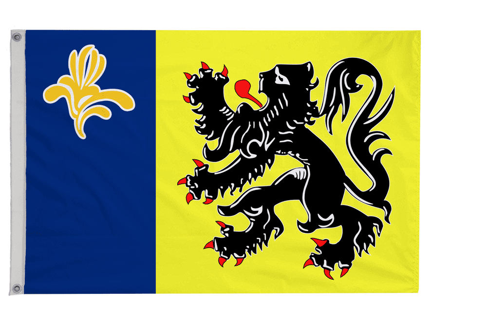 Flemish Community Commission Belgium Flag with Eyelets
