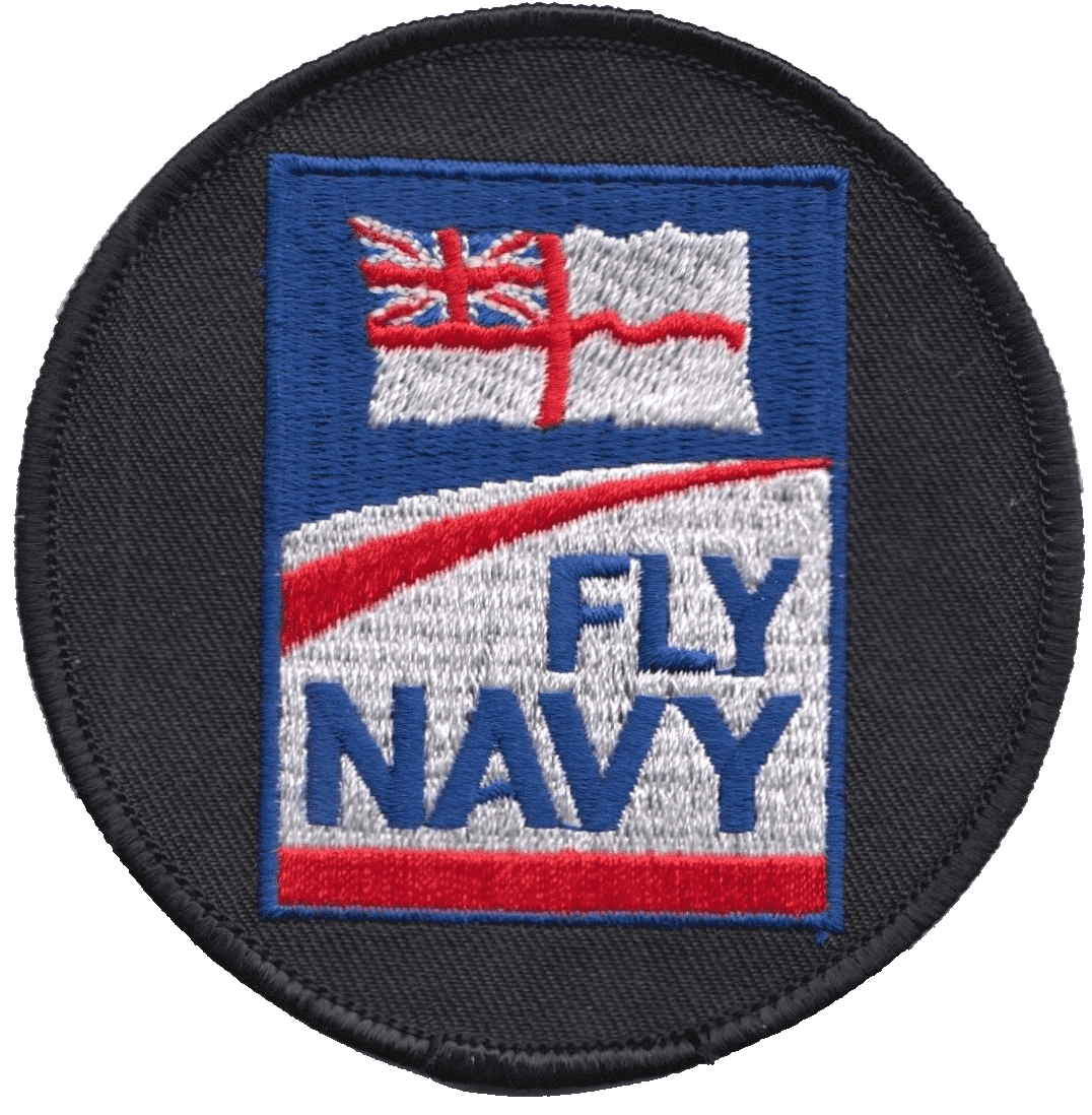 Fly Navy Royal Navy RN Fleet Air Arm FAA Logo Round MOD Embroidered Patch
