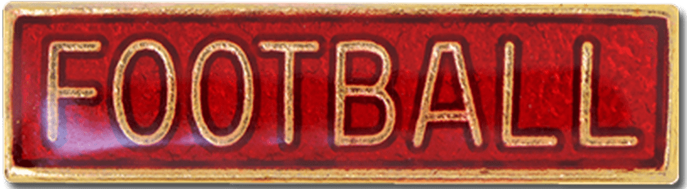 Football Small Bar Red Pin Badge