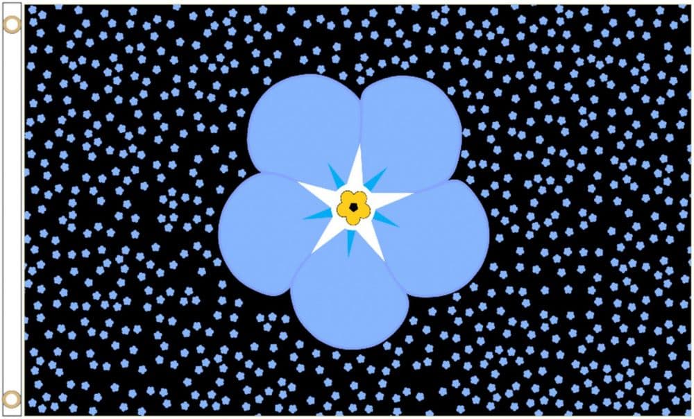 Forget Me Not Flowers Polyester 5 x3 Flag