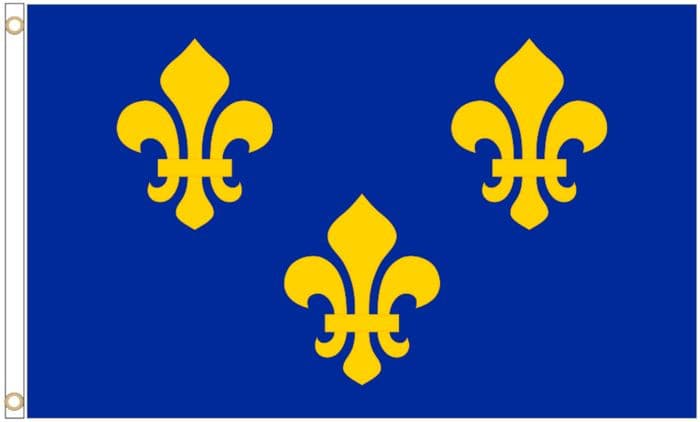France Royal Bourbon Banner Blue Fleur de Lys Polyester Flag
