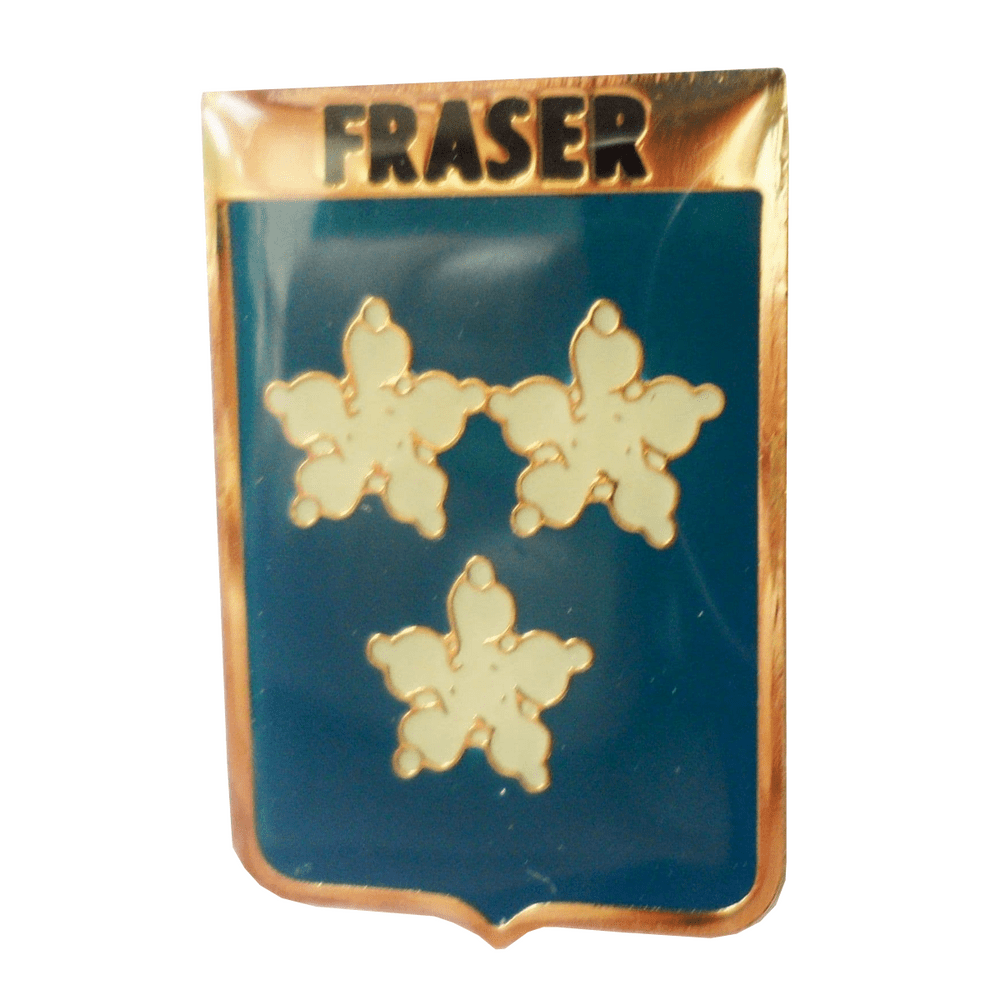 Fraser Scottish Clan Name Coat of Arms Pin Badge