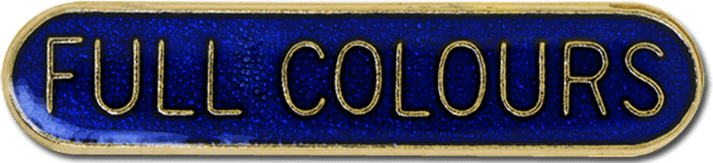 Full Colours Rounded Bar Blue Pin Badge