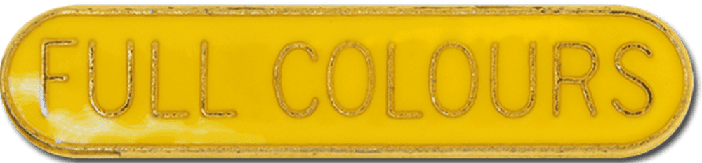 Full Colours Rounded Bar Yellow Pin Badge