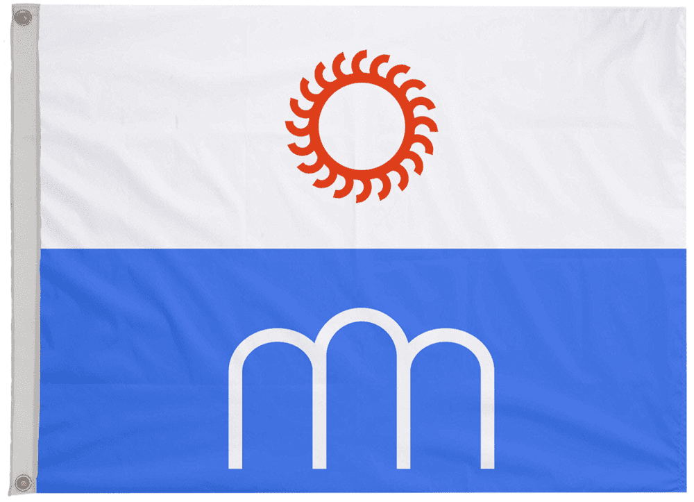 Gangwon Province 1970 to 1997 South Korea Flag with Eyelets