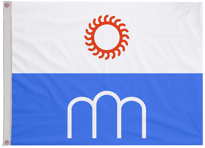 Gangwon Province 1970 to 1997 South Korea Flag with Eyelets