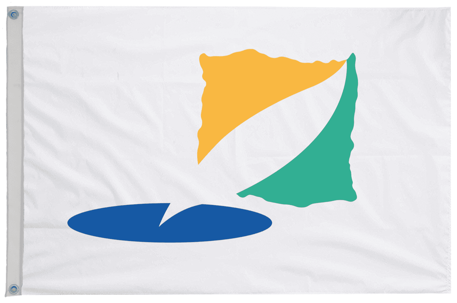 Gangwon Province South Korea 1997 to 2023 Flag with Eyelets