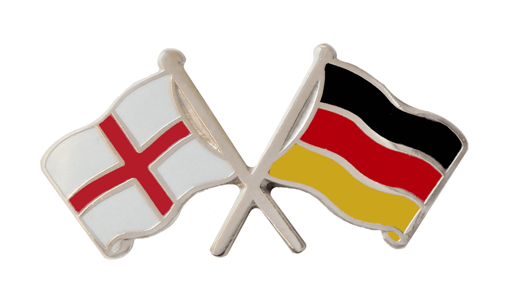 Germany and England Friendship Flag Pin Badge