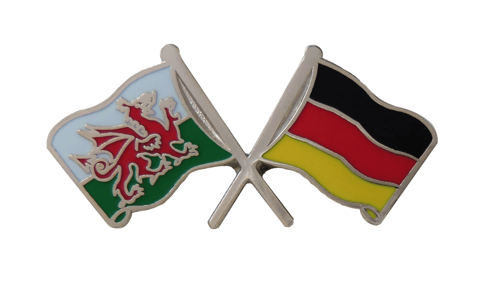 Germany and Wales Friendship Flag Pin Badge