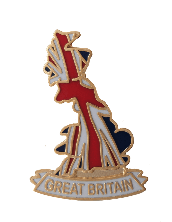 Great Britain Flag Map Union Jack Pin Badge