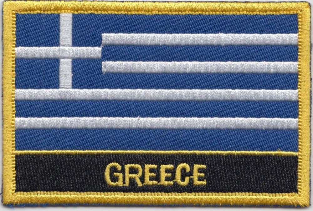 Greece Embroidered Rectangular Patch