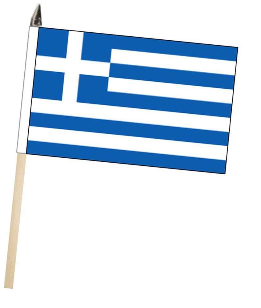 Greece Large Hand Waving Flag