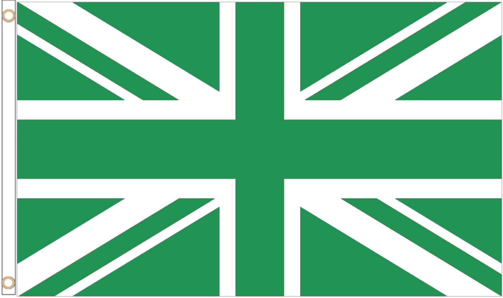 GREEN AND WHITE UNION JACK FLAG COFFIN DRAPE