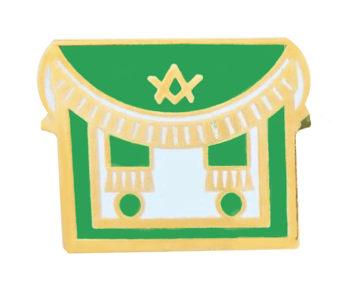 Green Apron Freemasonry Masonic Pin Badge