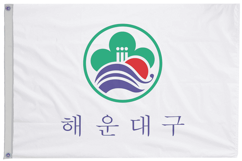 Haeundae District South Korea Flag with Eyelets